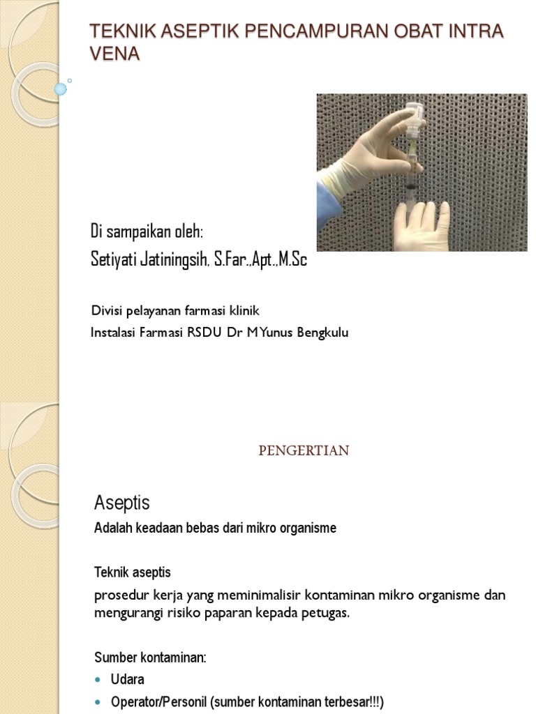 Pencampuran Obat Intravena | PDF