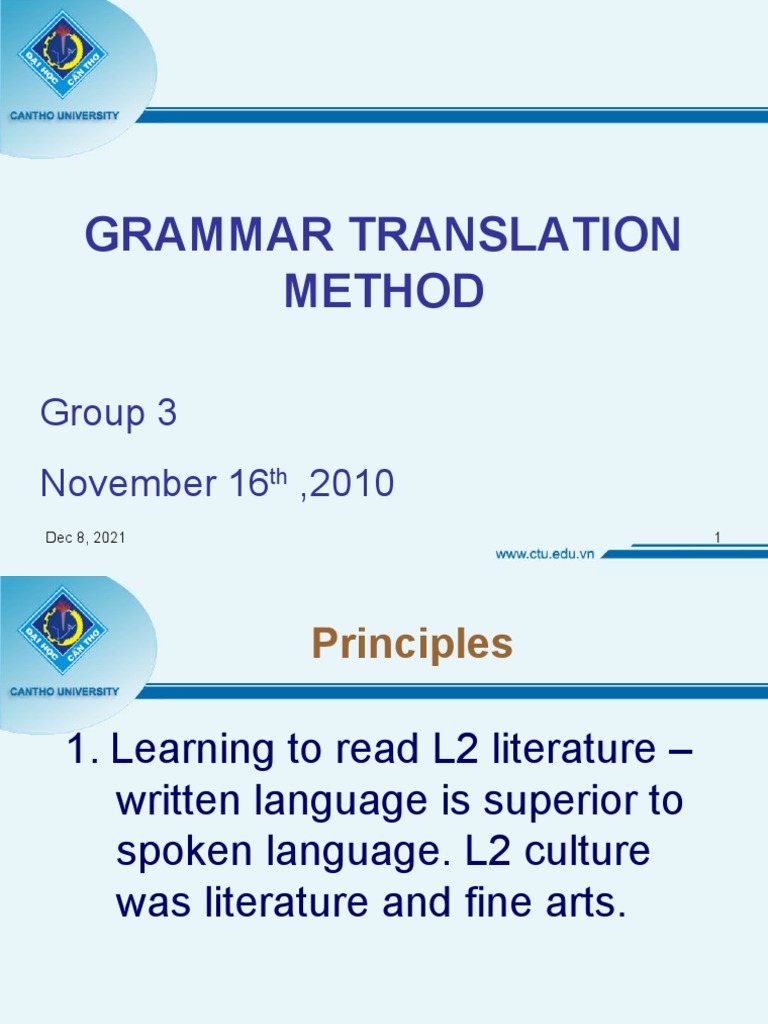 Grammar Translation Method | PDF