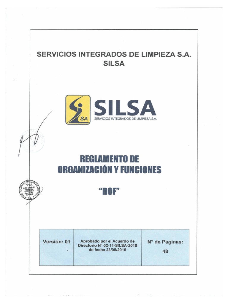 ROF 01 Reglamento de Organizacion y Funciones PDF | PDF