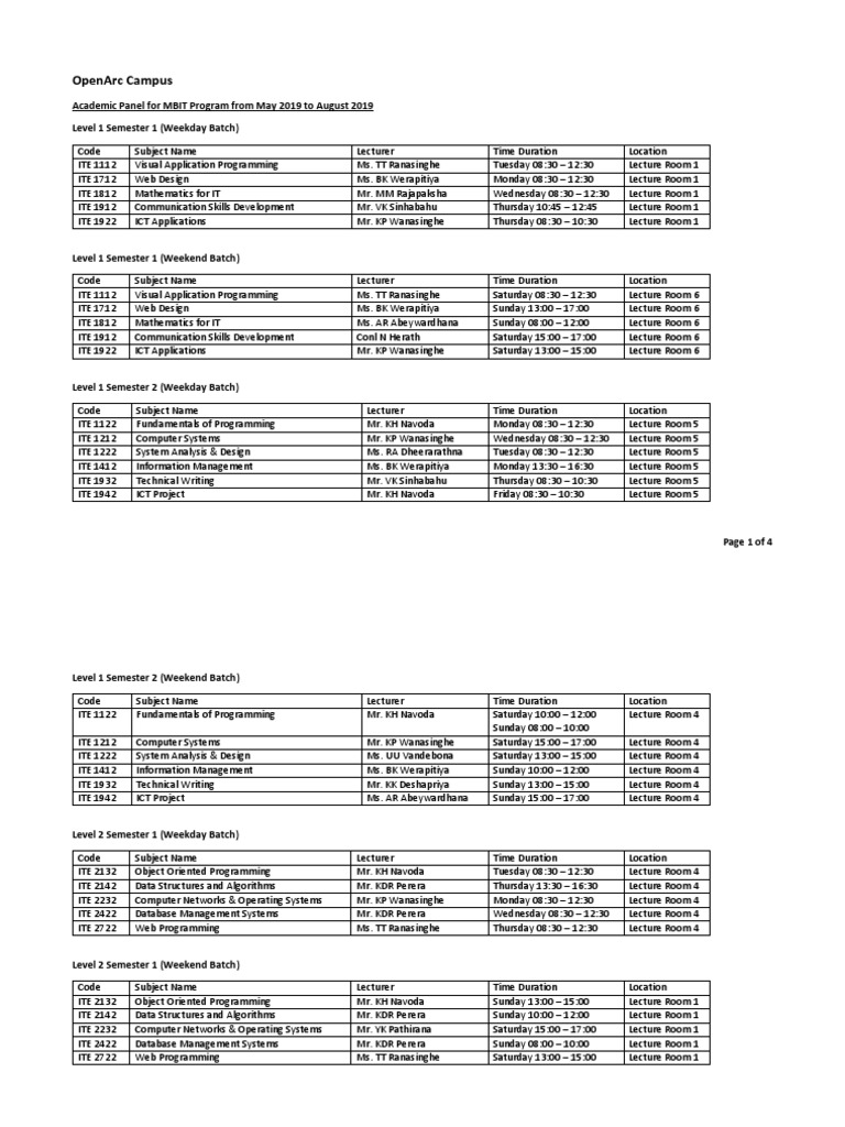 Openarc | PDF | Workweek And Weekend | Computer Programming