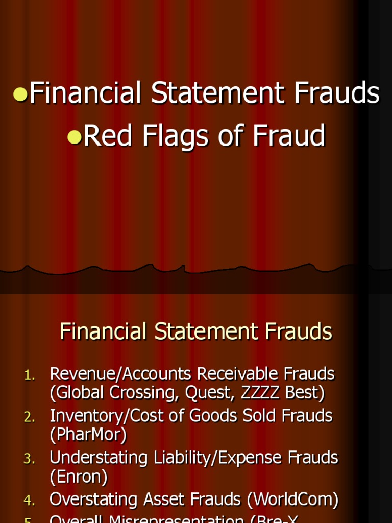 Lecture Slides - Fraud Schemes & Red Flags of Fraud | PDF | Revenue ...