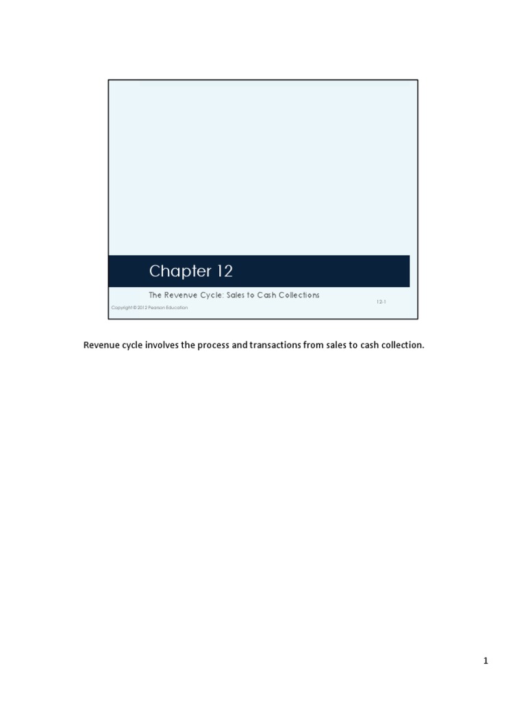 The Revenue Cycle - Sales To Cash Collections | PDF | Credit Card ...