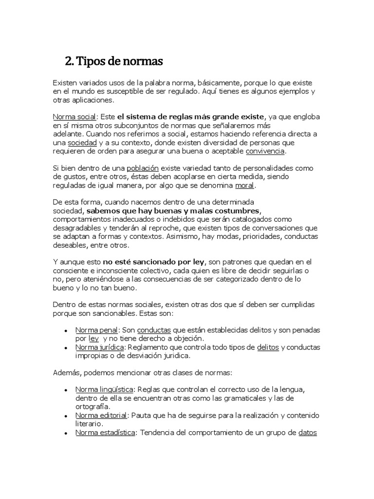 Tipos de Normas | PDF