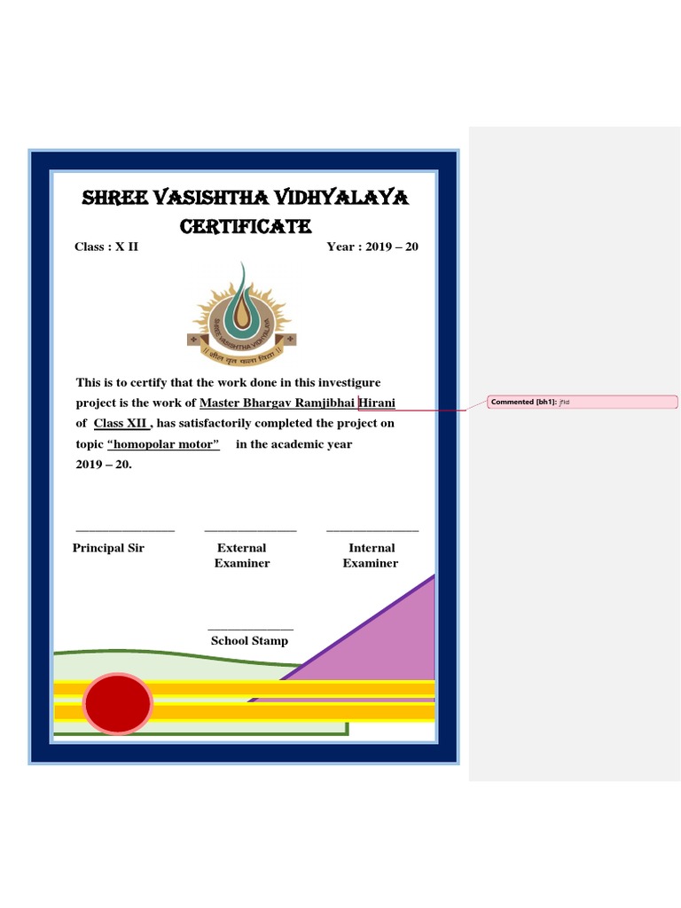 Certificate Chemistry Pdf