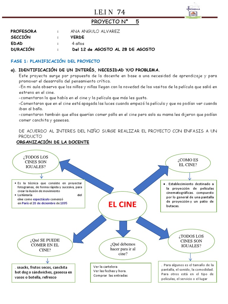 Proyecto de Cine-Ana | PDF | Evaluación | Información