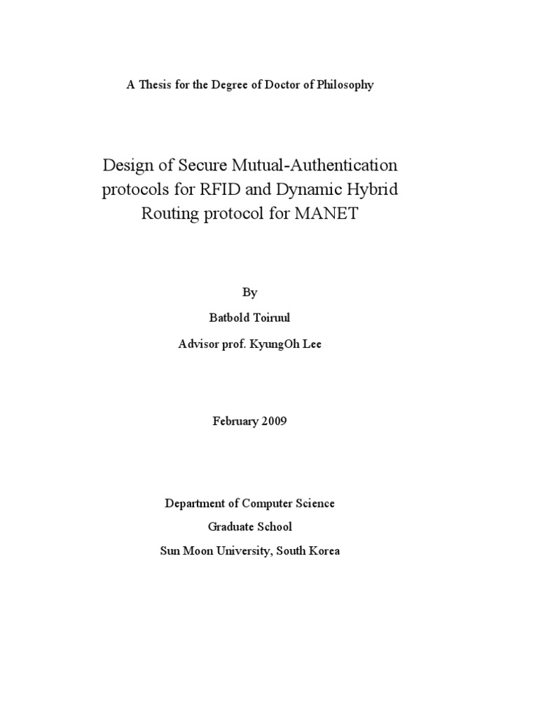 Thesis (Last Version) | PDF | Radio Frequency Identification | Routing