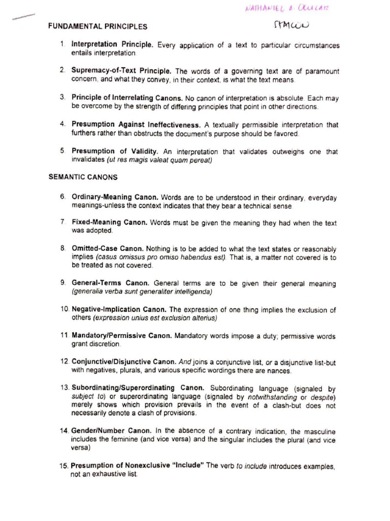 Fundamental Principles For Statutory Construction | PDF | Statutory ...