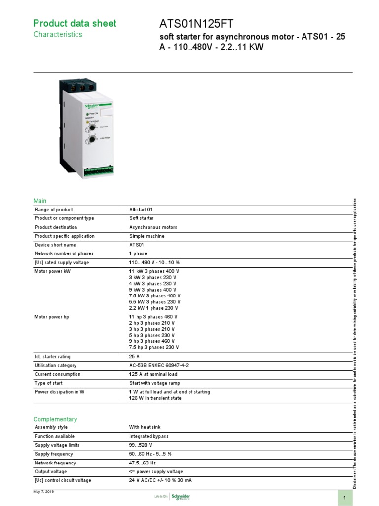 Altistart 01 - ATS01N125FT | PDF | Electromagnetic Compatibility ...