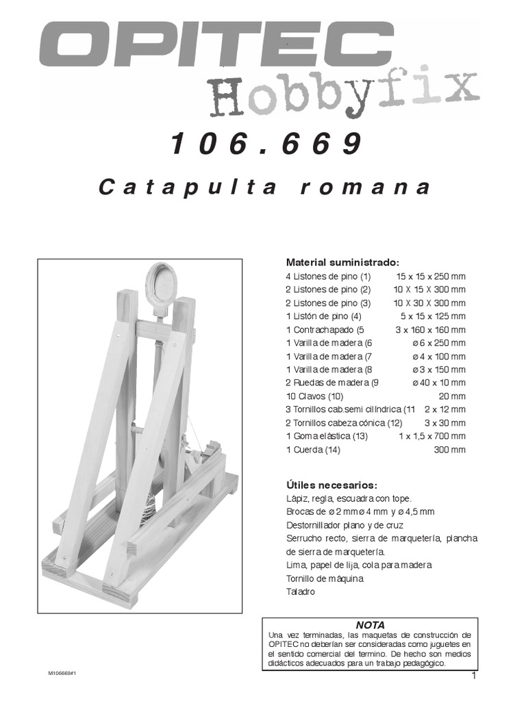 Planos De Diseño De Catapulta Simples