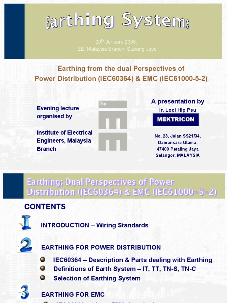 Power&EMC Earthing Apr10 | PDF | Electromagnetic Compatibility ...