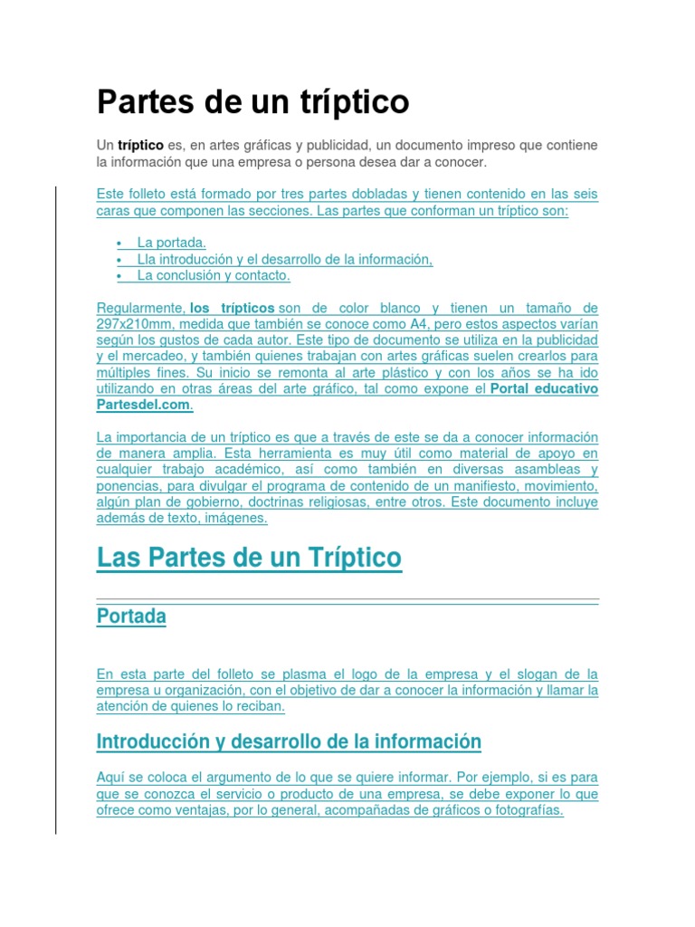 Partes de Un Tríptico | PDF | Información | Comunicación