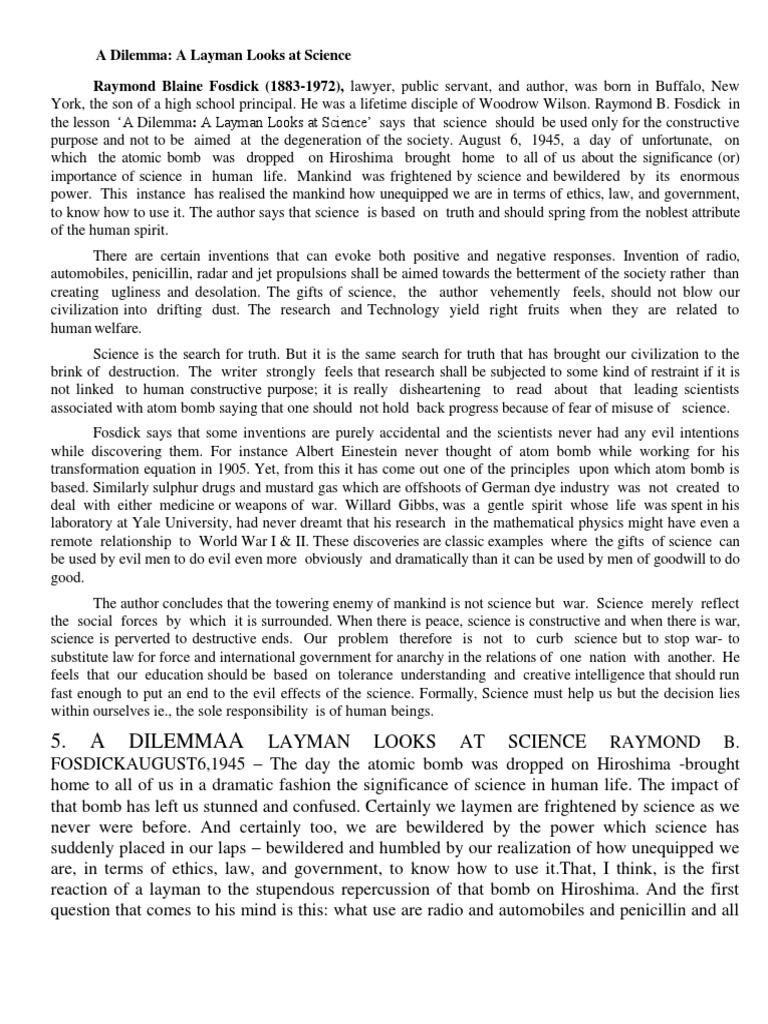 A Layman Looks at Science | PDF | Scientific Method | Nuclear Weapons