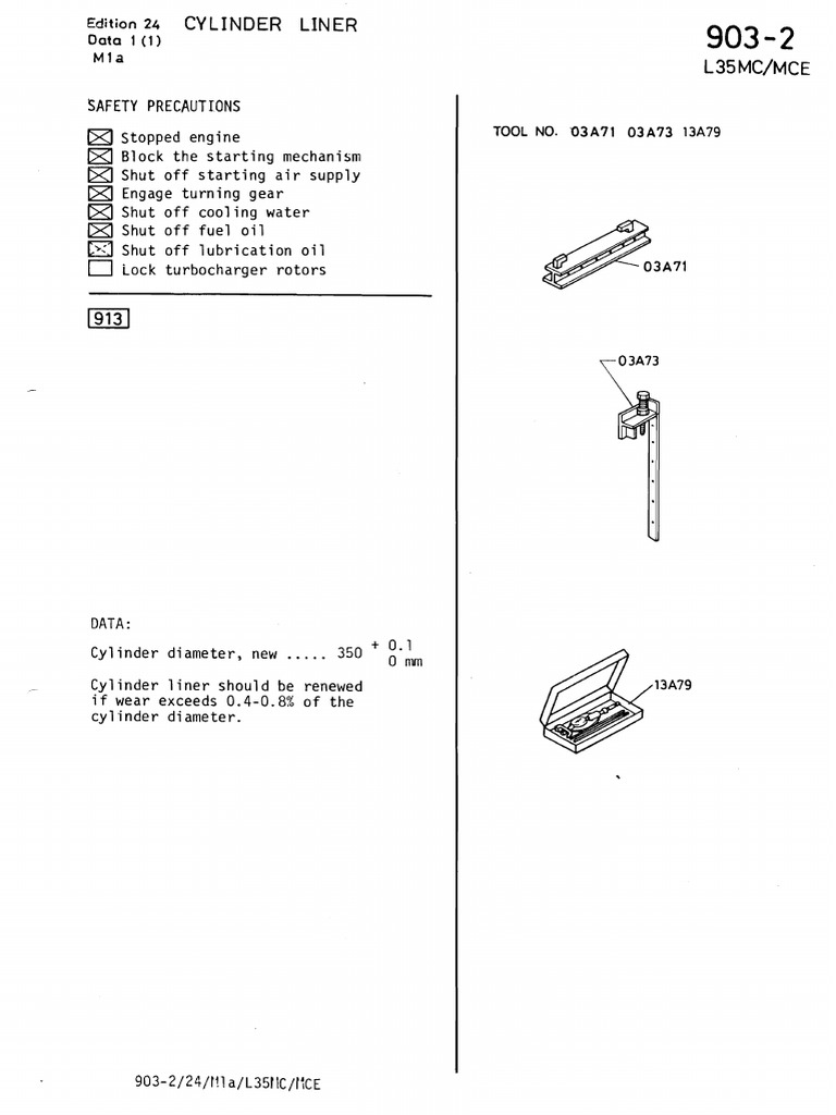 903 - Cylinder Liner | PDF | Cylinder (Engine) | Valve