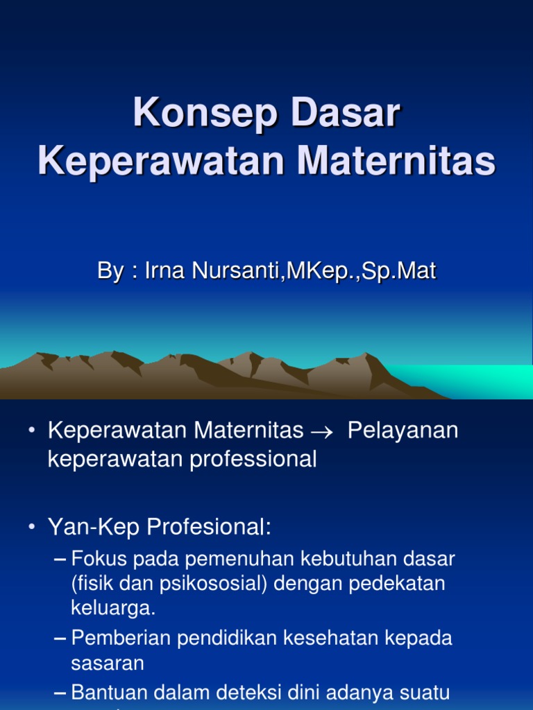 Konsep Dasar Keperawatan Maternitas | PDF | Karier & Perkembangan