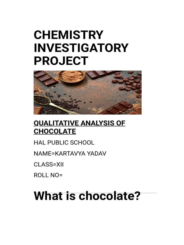 Chocolate Composition Analysis Project | PDF | Chocolate | Magnesium