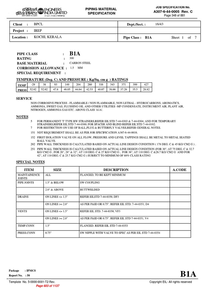 B1A | PDF | Carbon | Pipe (Fluid Conveyance)