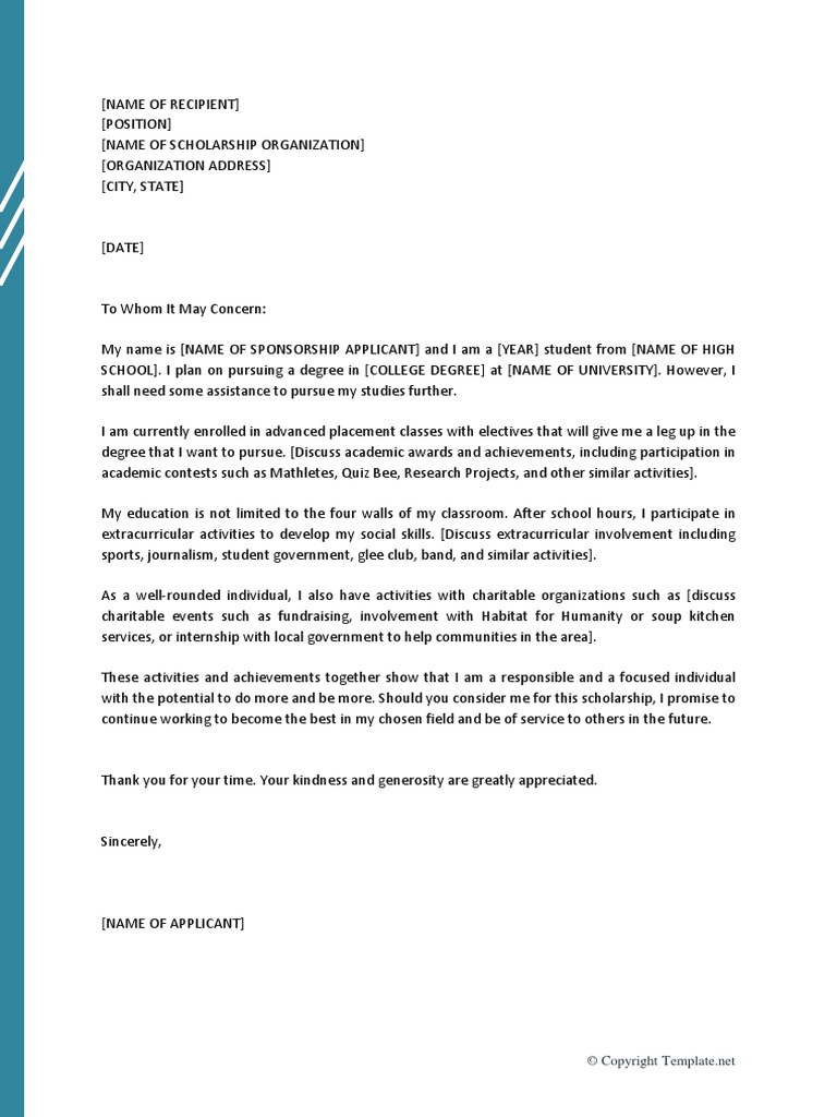 Template For Motivation Letter | PDF