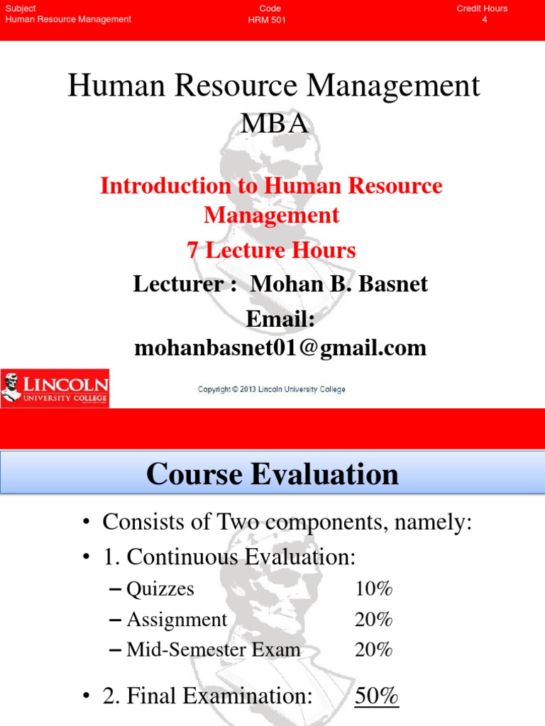 Introduction to Human Resource Management | PDF | Human Resource ...