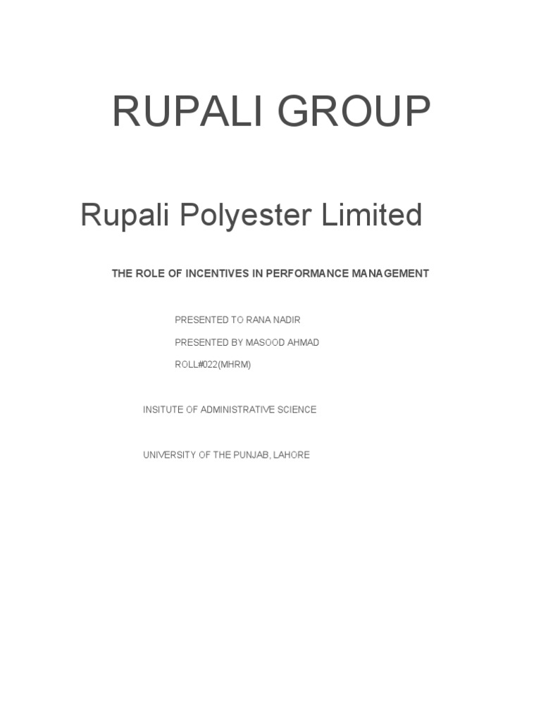 Rupali - The Rupali Group | PDF | Motivation | Motivational