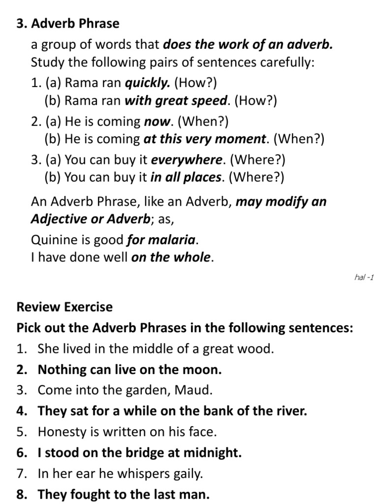Adverb Phrase & Clause | PDF | Adverb | Syntax