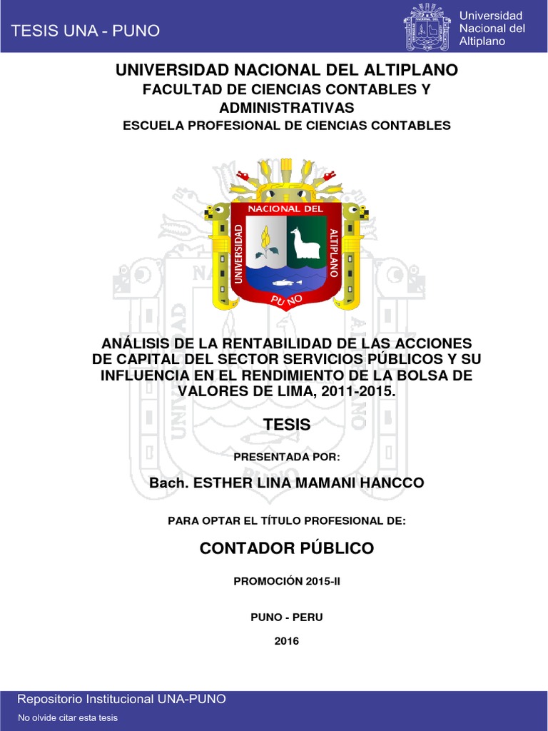 Mamani Hancco Esther Lina | PDF | Compartir (Finanzas) | Bolsa