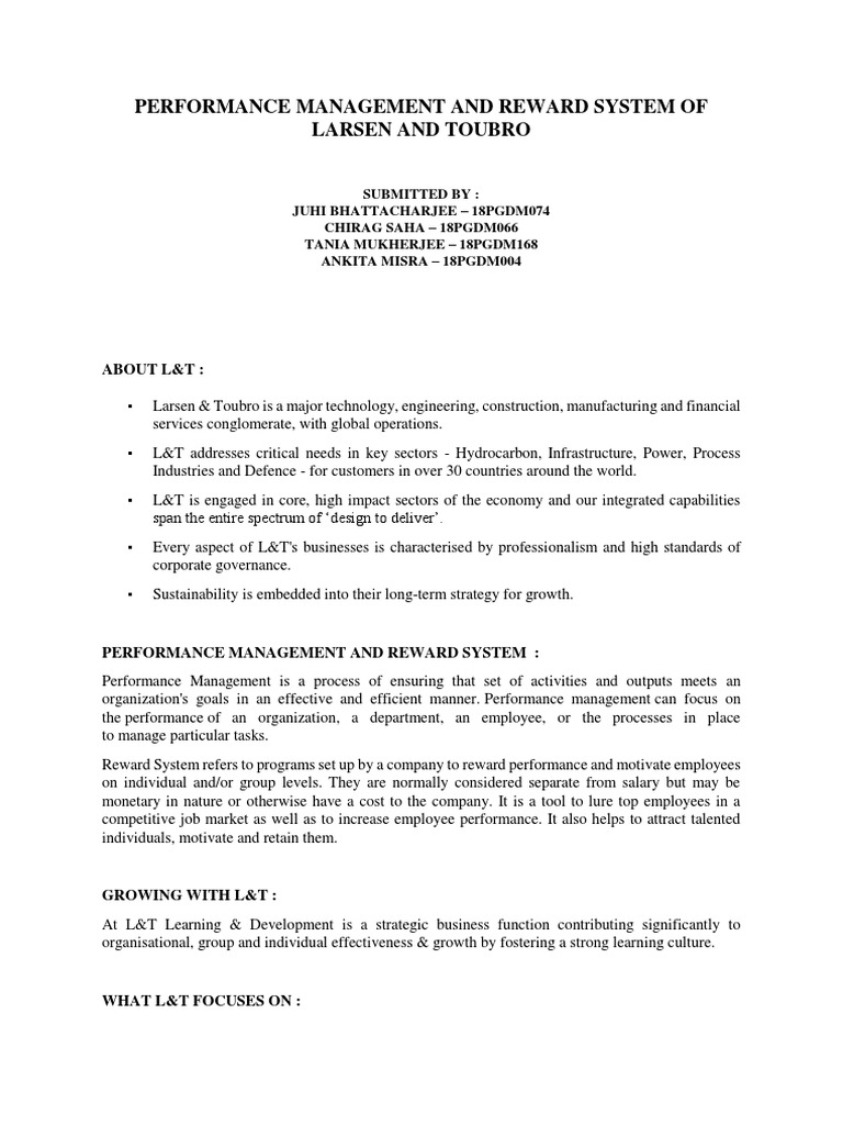 Performance Management and Reward System | PDF | Performance Management ...