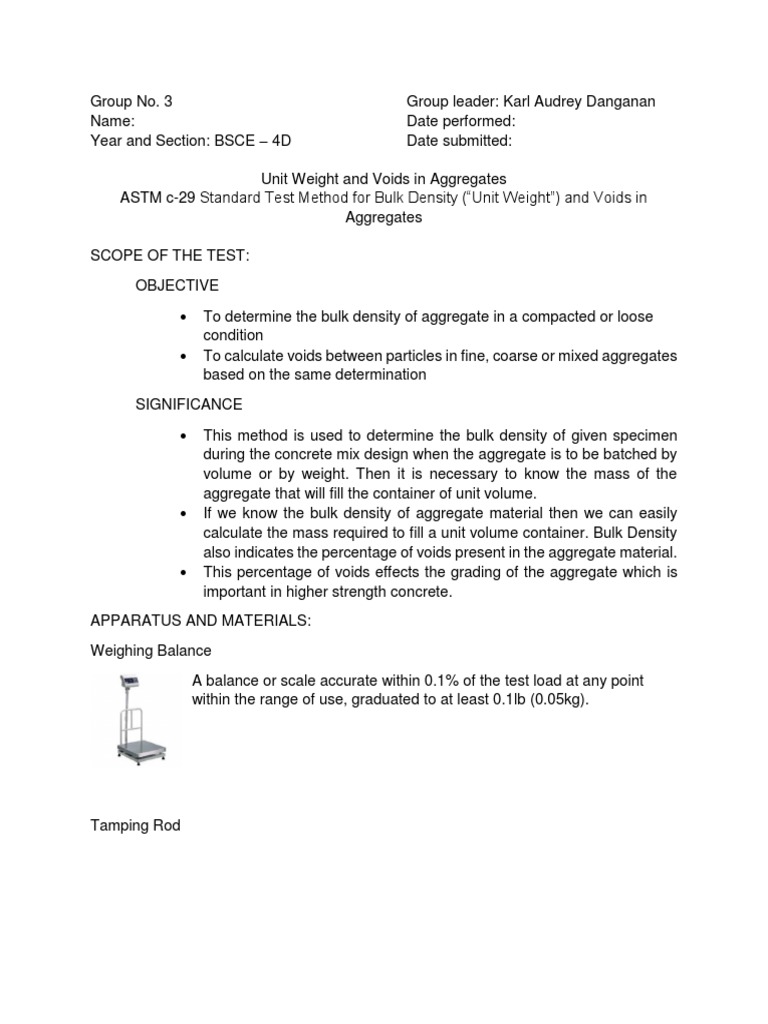 Bulk Density | PDF | Density | Concrete