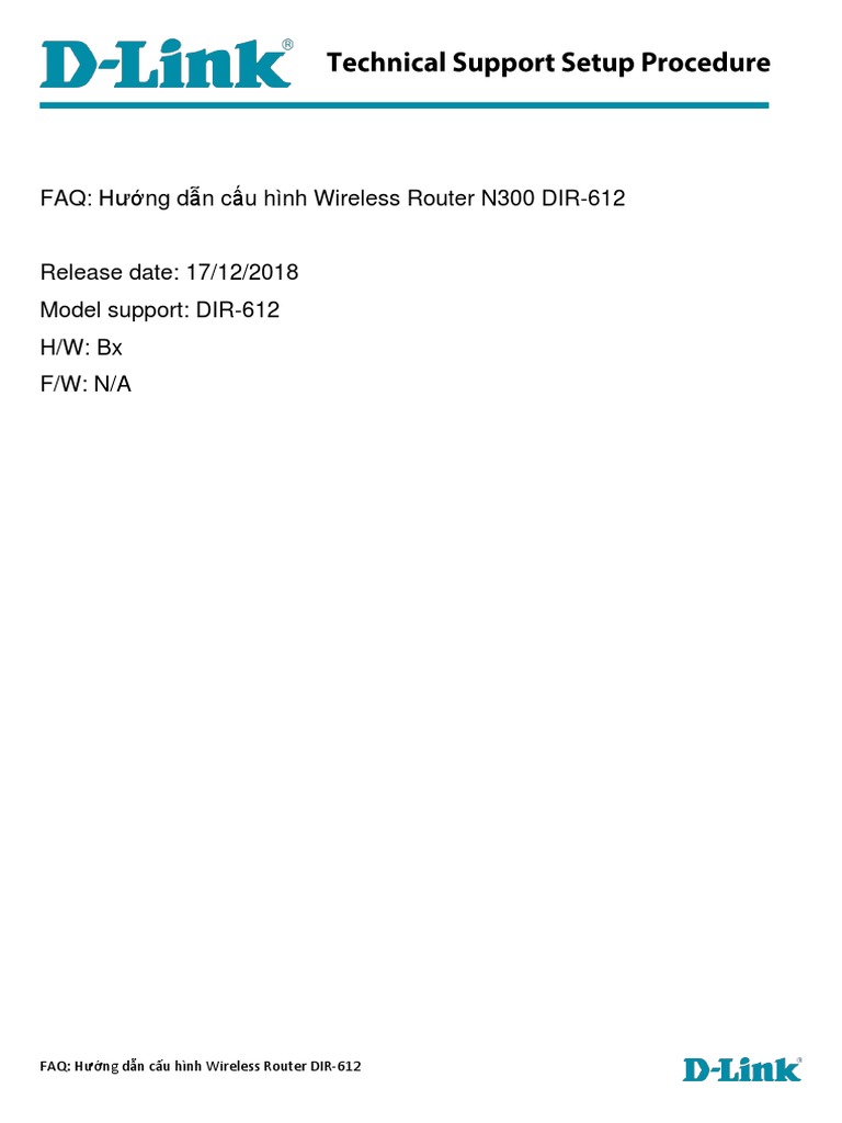 Cai Dat DIR-612 | PDF