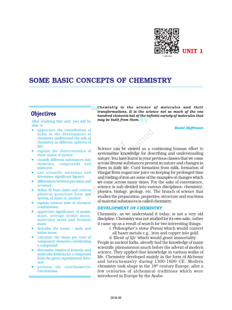 Chemistry XI PART 1 BOOK PDF | PDF | Chemical Equilibrium | Chemical Substances
