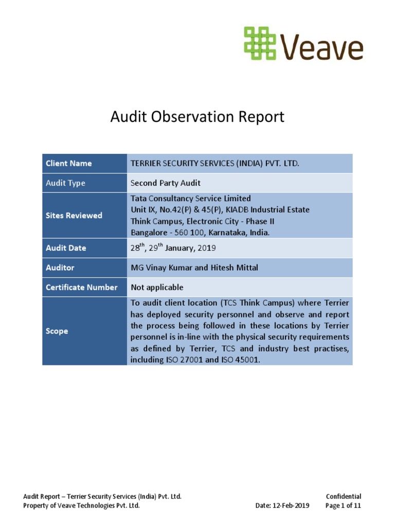 Audit Observations Report | PDF | Baggage | Identity Document