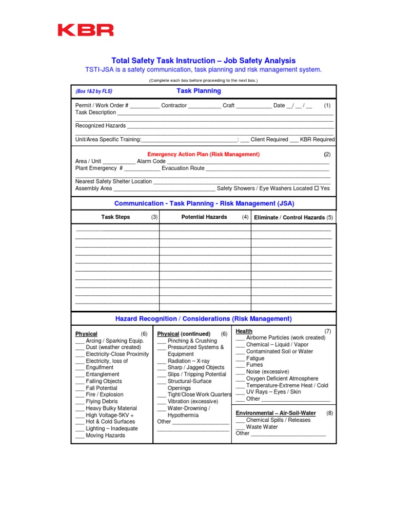 TSTI Form | PDF | Personal Protective Equipment | Prevention