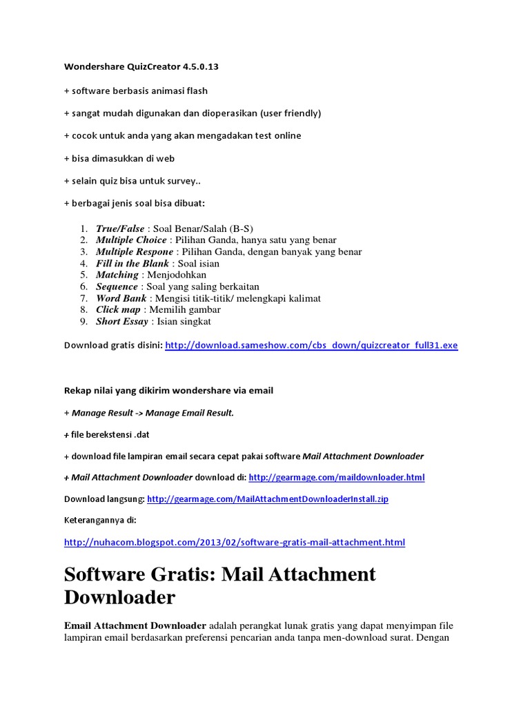 Wondershare QuizCreator: Buat Kuis Online Mudah | PDF | Komputer