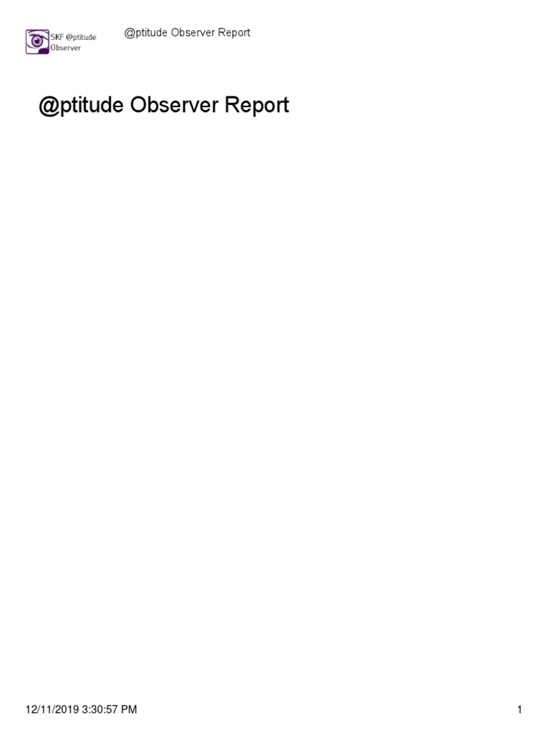 Observer Report | PDF | Gear | Transmission (Mechanics)