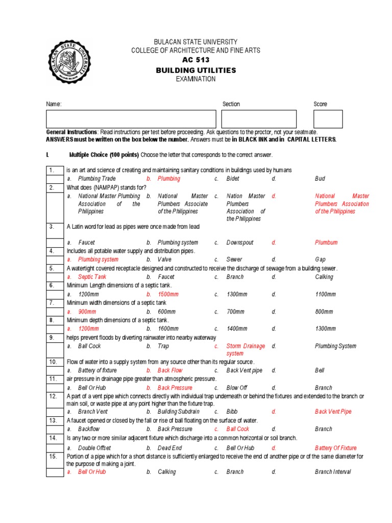 BU-Exam Sheet With Answer | PDF | Acoustics | Sound