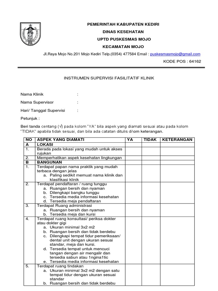 Instrumen Supervisi | PDF