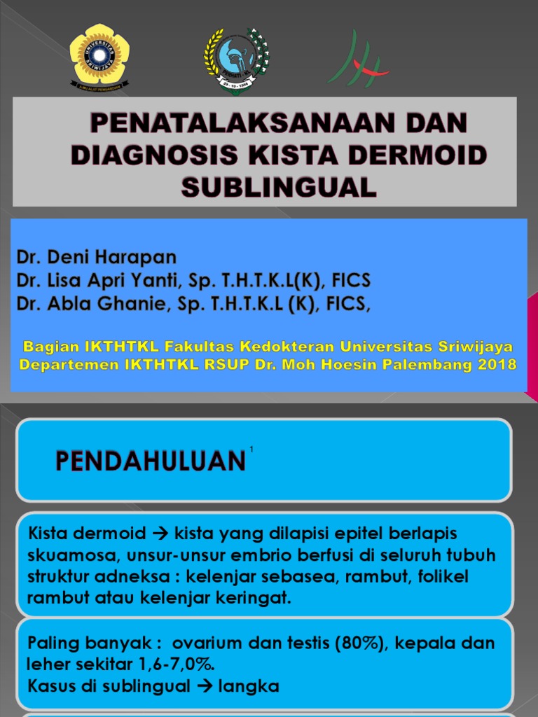 Penatalaksanaan Kista Dermoid Sublingual | PDF