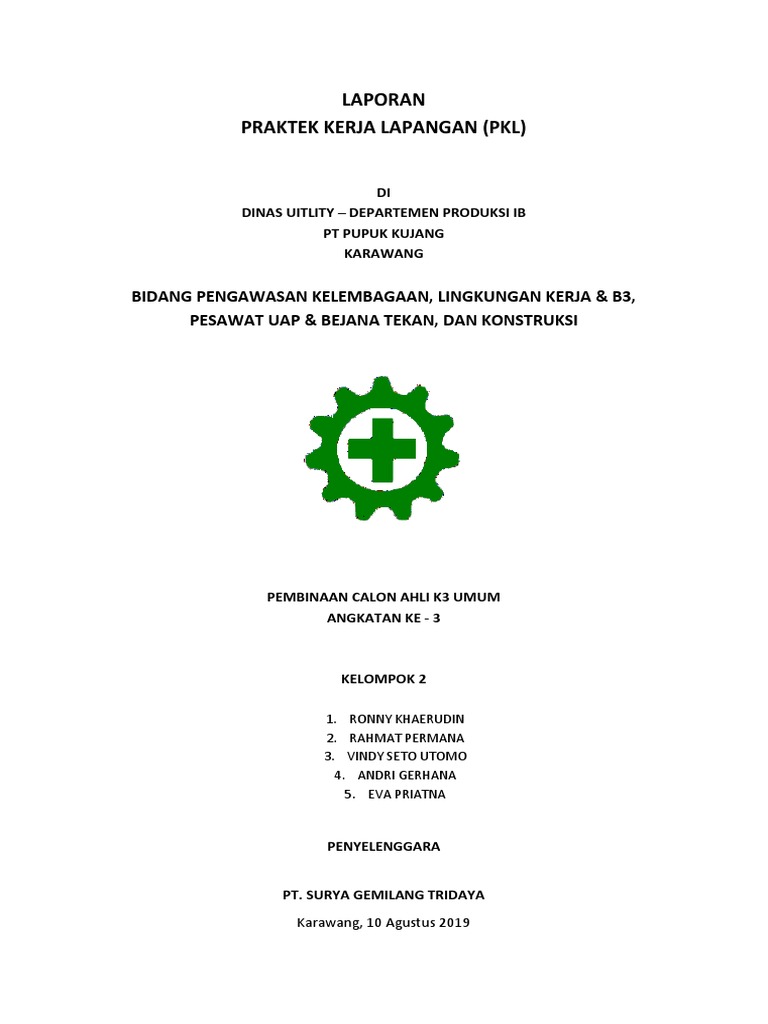 Laporan PKL Ahli K3 Umum | PDF | Teknologi & Rekayasa