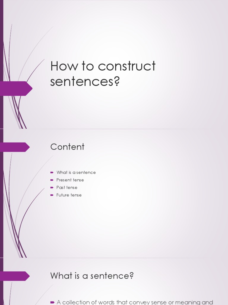 Constructing English Sentences Guide | PDF | Grammatical Number ...