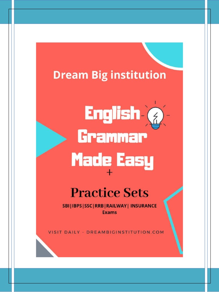 English Grammar Made Easy by Dreambig Institution | PDF | Grammatical ...
