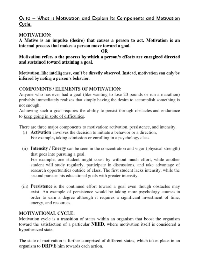 31 - Motivation and Motivation Cycle | PDF | Instinct | Motivation