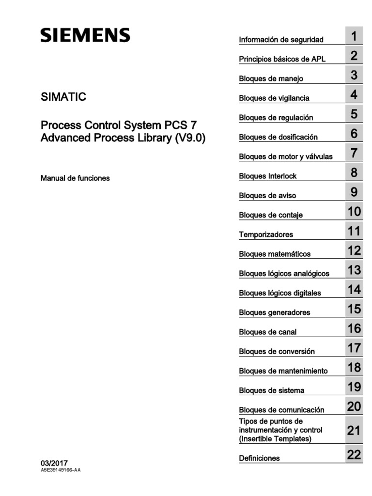 PCS7 Manual APL Library-Funciones-v9 PDF | PDF | Software | Informática ...