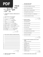 Verb Have - Exercises | PDF