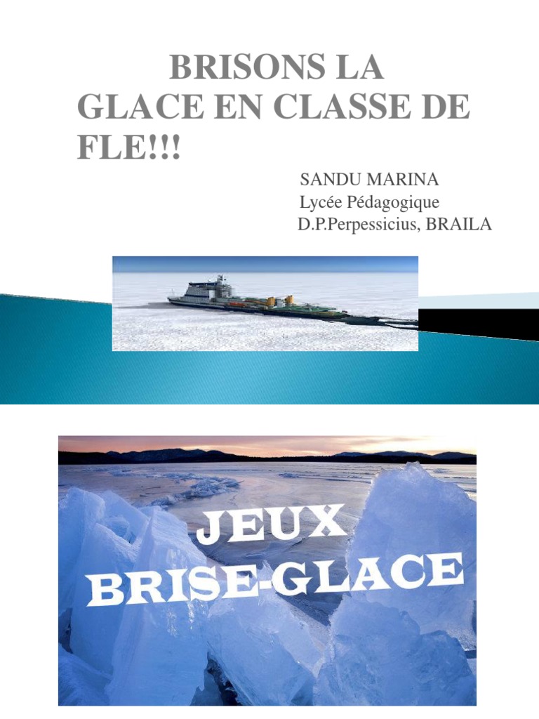 bRISONS LA GLACE EN CLASSE DE FLE | PDF | Pédagogie | France