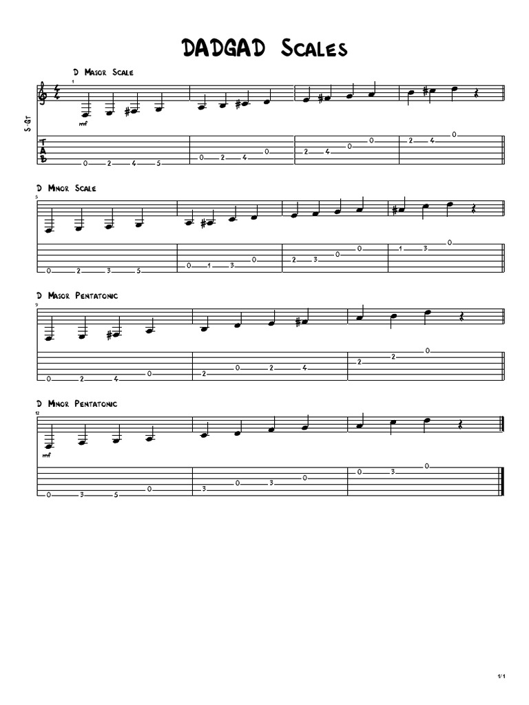 Dadgad Scales | PDF | Musical Scales | Music Theory