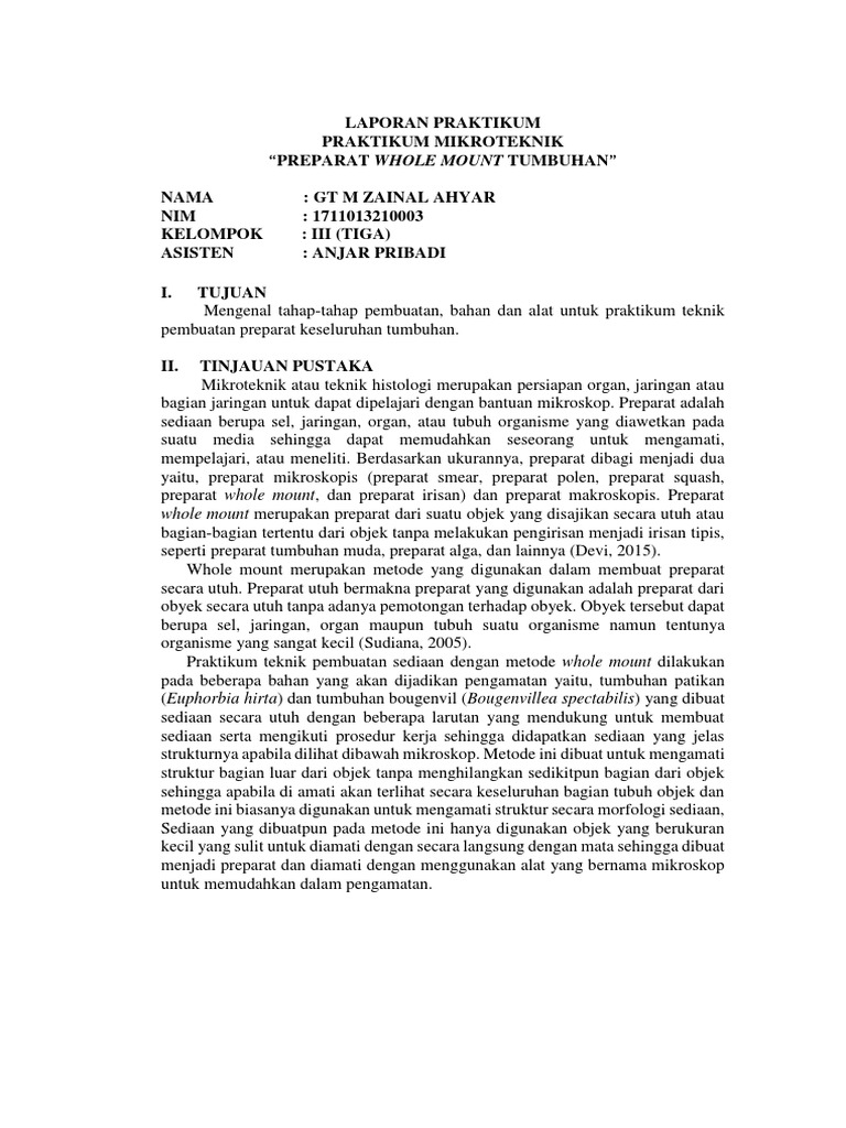 Struktur Trikoma pada Daun Patikan | PDF