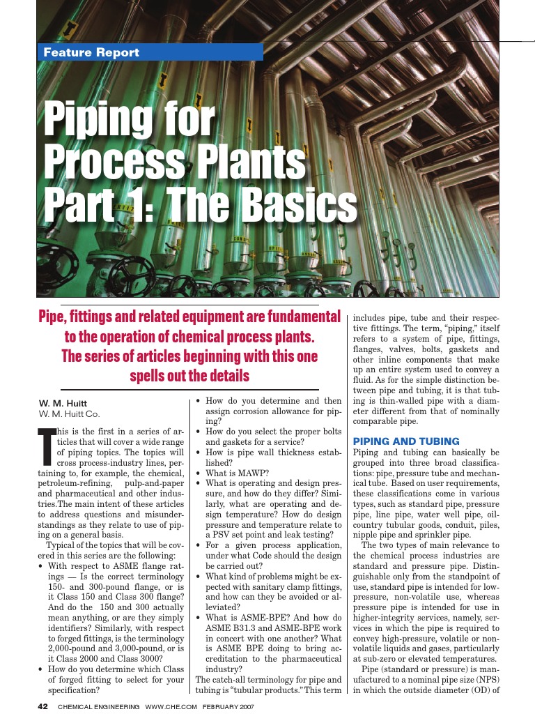 Piping Design - Chem Eng | Download Free PDF | Pipe (Fluid Conveyance ...