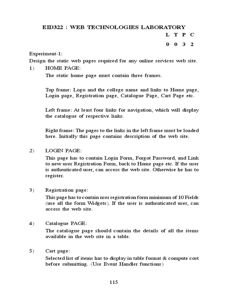 Web Technology Lab | PDF | Websites | World Wide Web