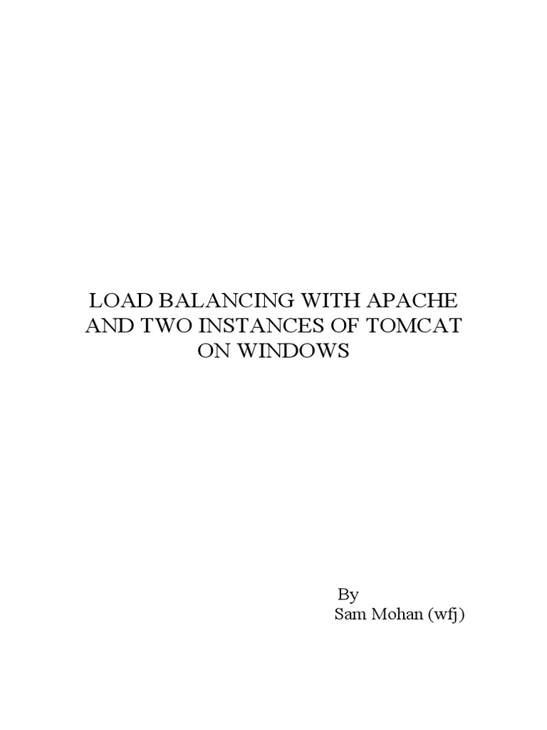 TomCat Load Balancing-Windows | PDF | Apache Http Server | Web Server