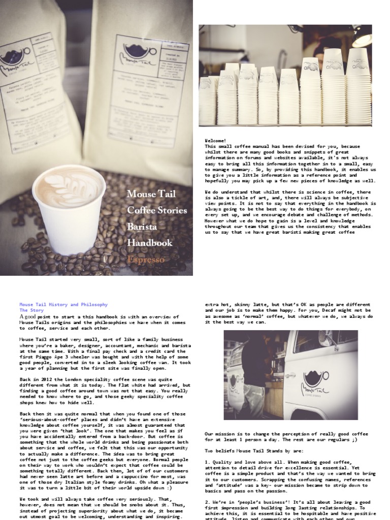 Barista Guide PDF | PDF | Coffee | Beverages