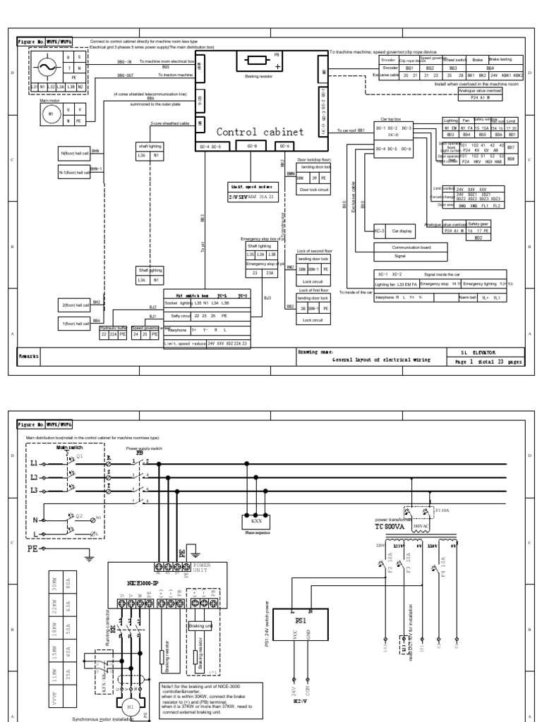 Elevator Wiring and Control Diagram | PDF | Elevator | Switch